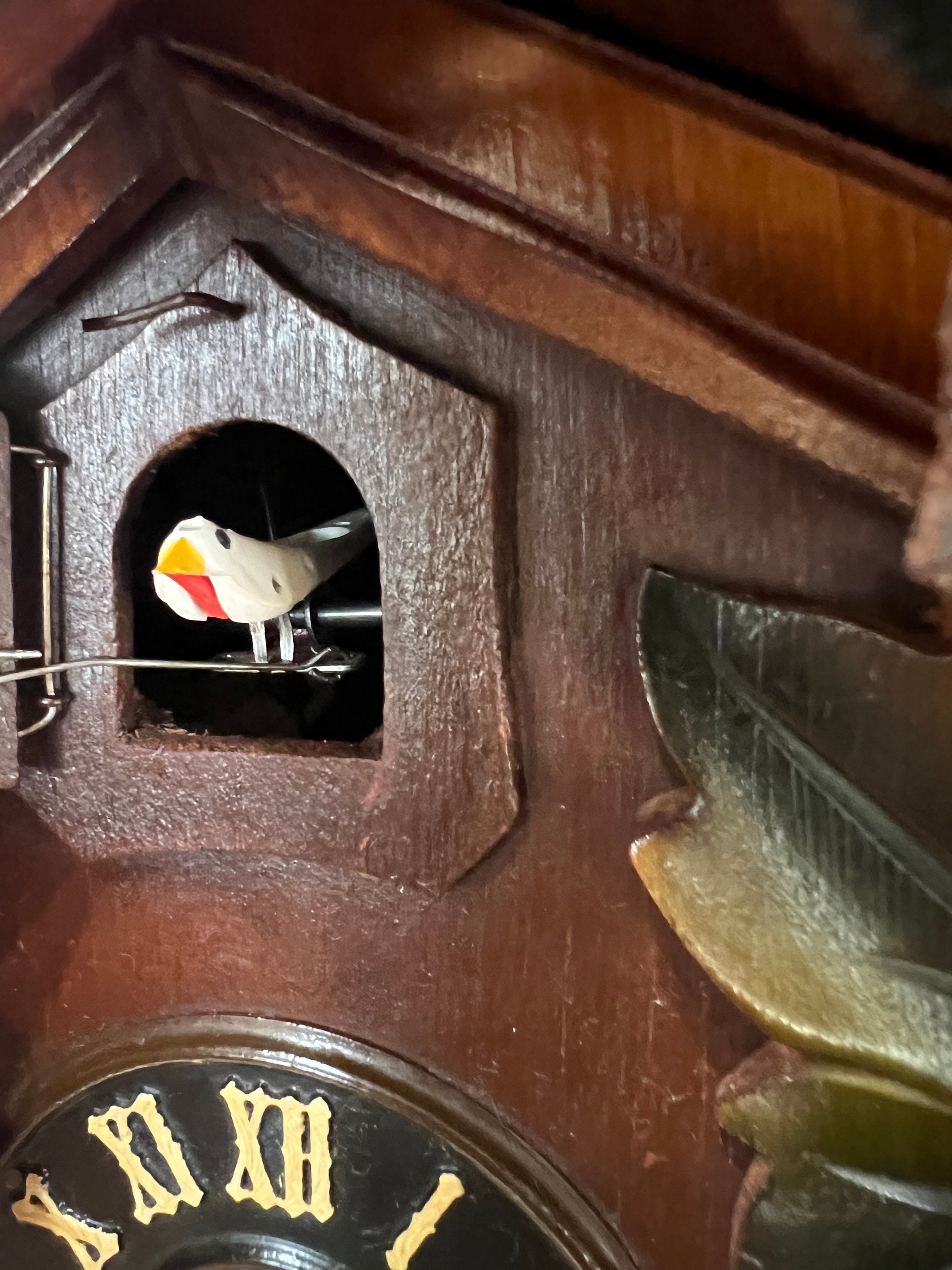 Working Hunting Theme, Vintage Black Forest German Made Cuckoo Clock ...