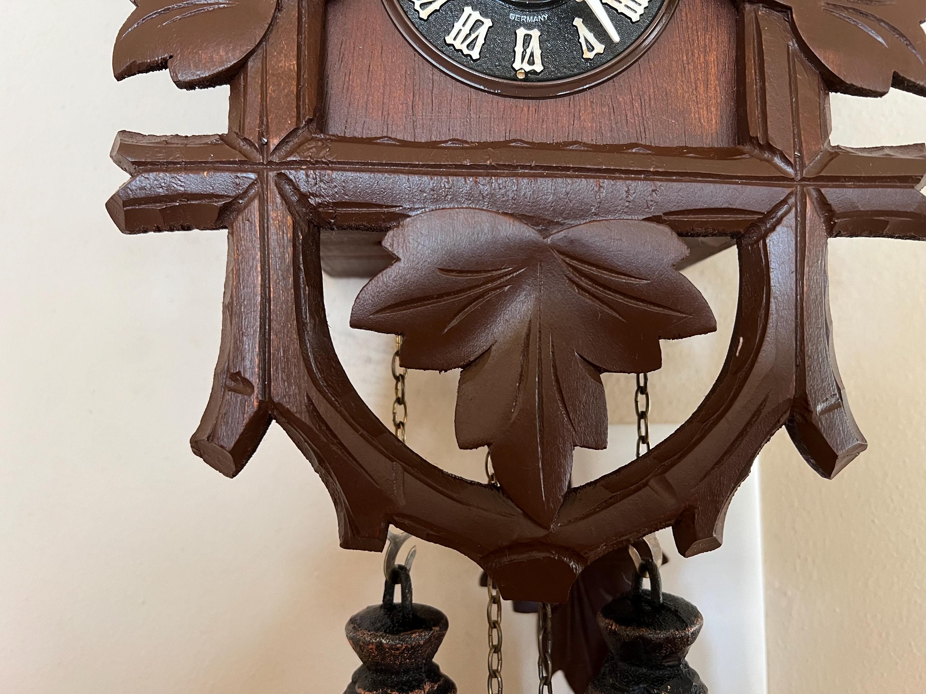 Working - 8-day - Vintage Black Forest German Made Cuckoo Clock - Dark ...