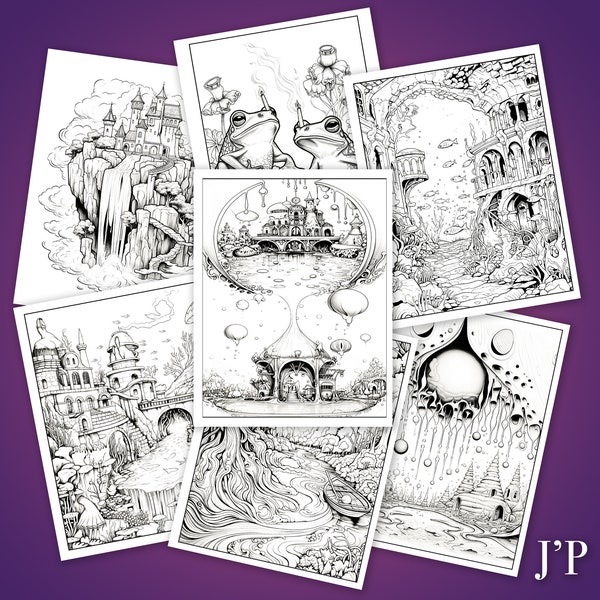 Whimsical Wonders Coloring Book - Etsy