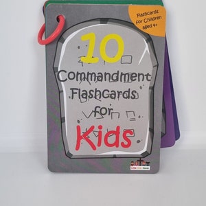 Catholic 10 Commandments Flashcards for Kids - Etsy