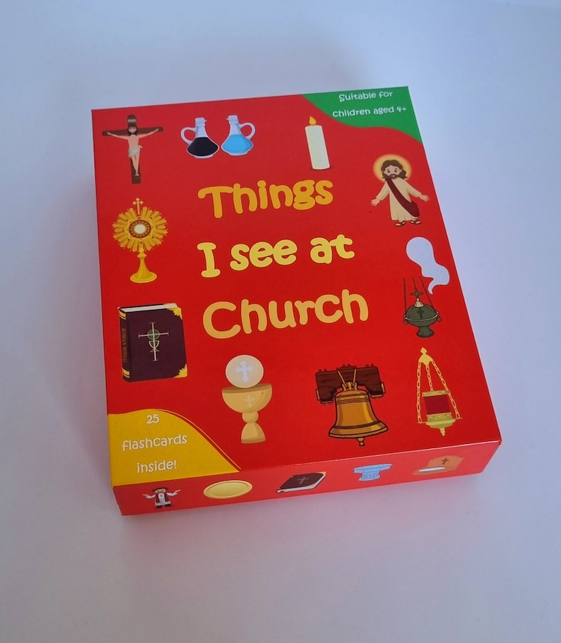 Catholic Mass Flashcards for Children: Things I See at Church - Etsy