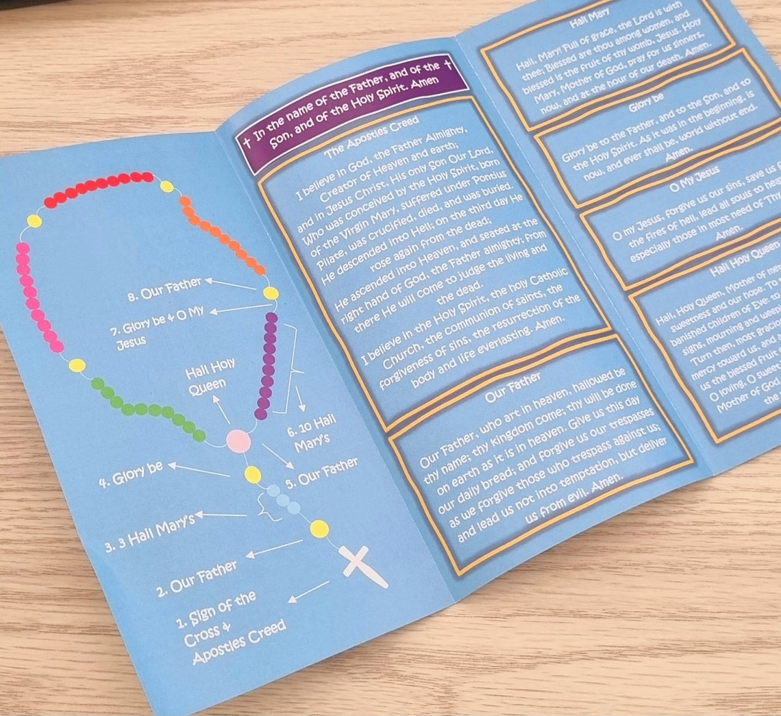 How to Pray the Rosary Brochure for Children - Etsy