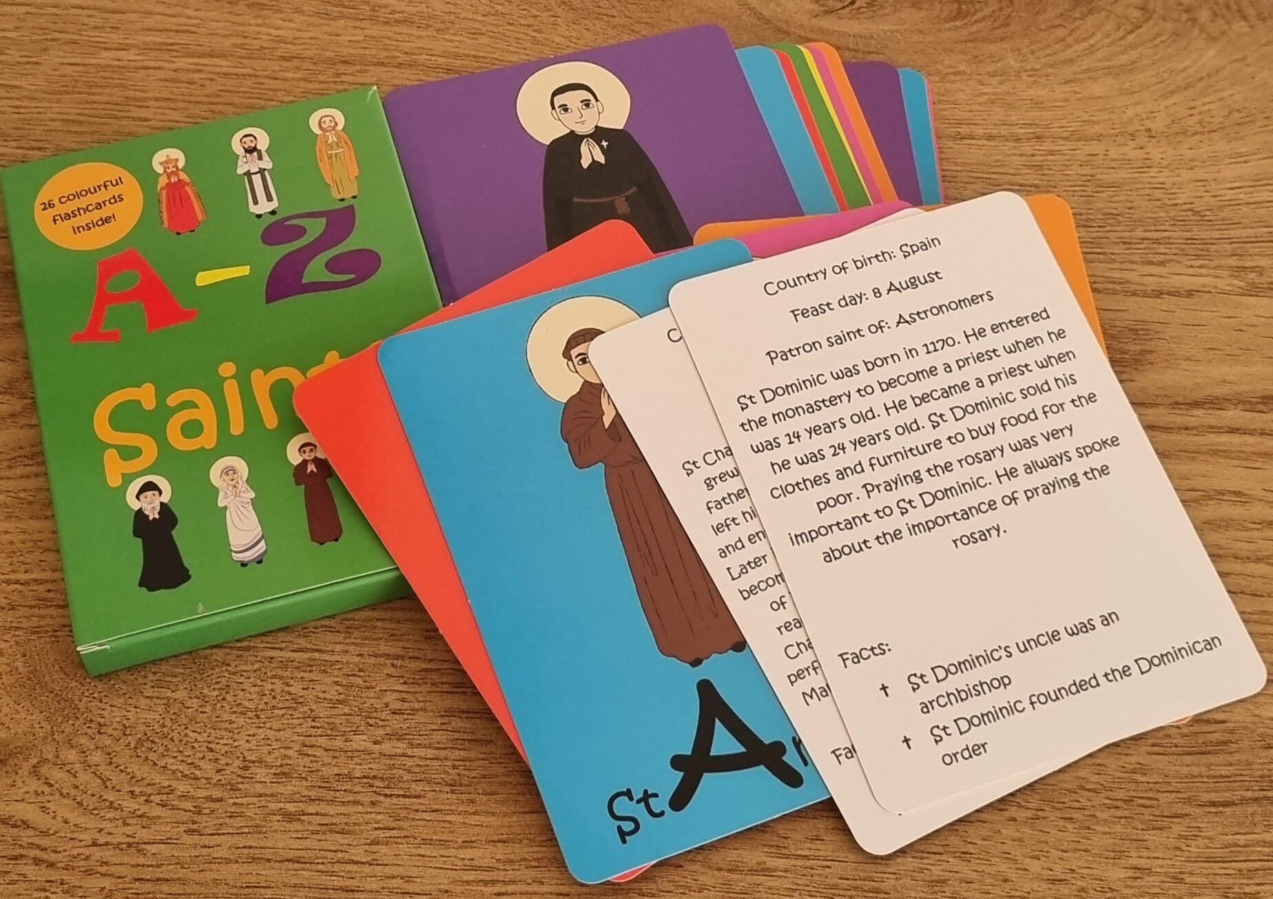 A-Z Catholic Saint Flashcards for Kids - Etsy