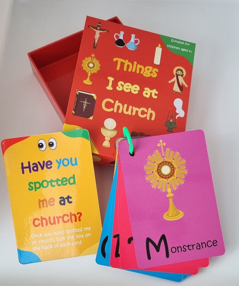 Catholic Mass Flashcards for Children: Things I See at Church - Etsy