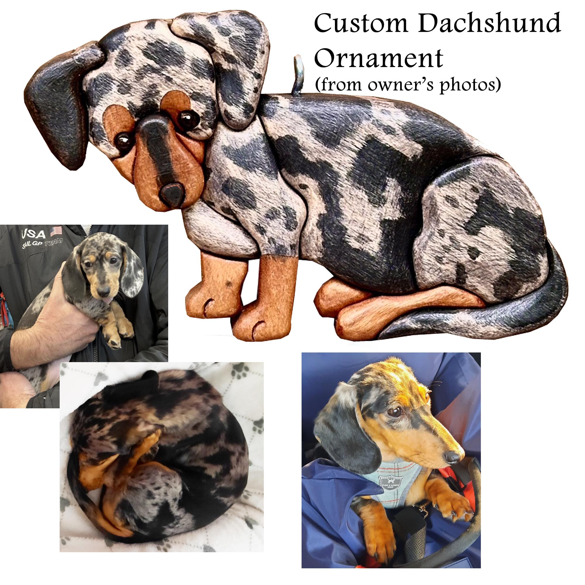 Custom Wood Dog Ornament/wall Art From Photo, Personalized Intarsia Pet ...