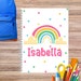 Rainbow Personalized Notebook, Personalized Hearts Notebook, Gifts for ...