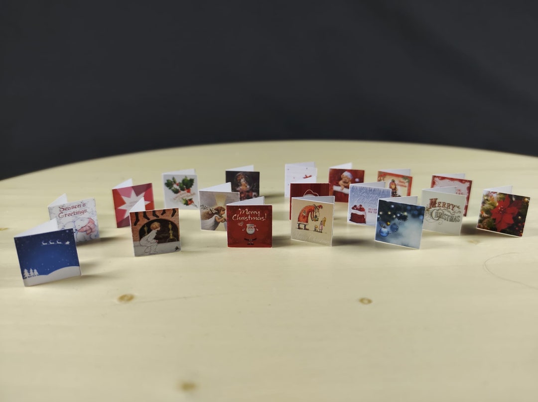 Miniature Christmas Cards Ideal for Dollhouse / Decoration - Etsy
