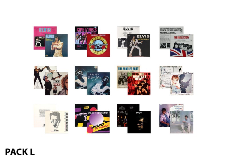 12 X Miniature Record LP Album Covers Various. Pack L Dolls House ...
