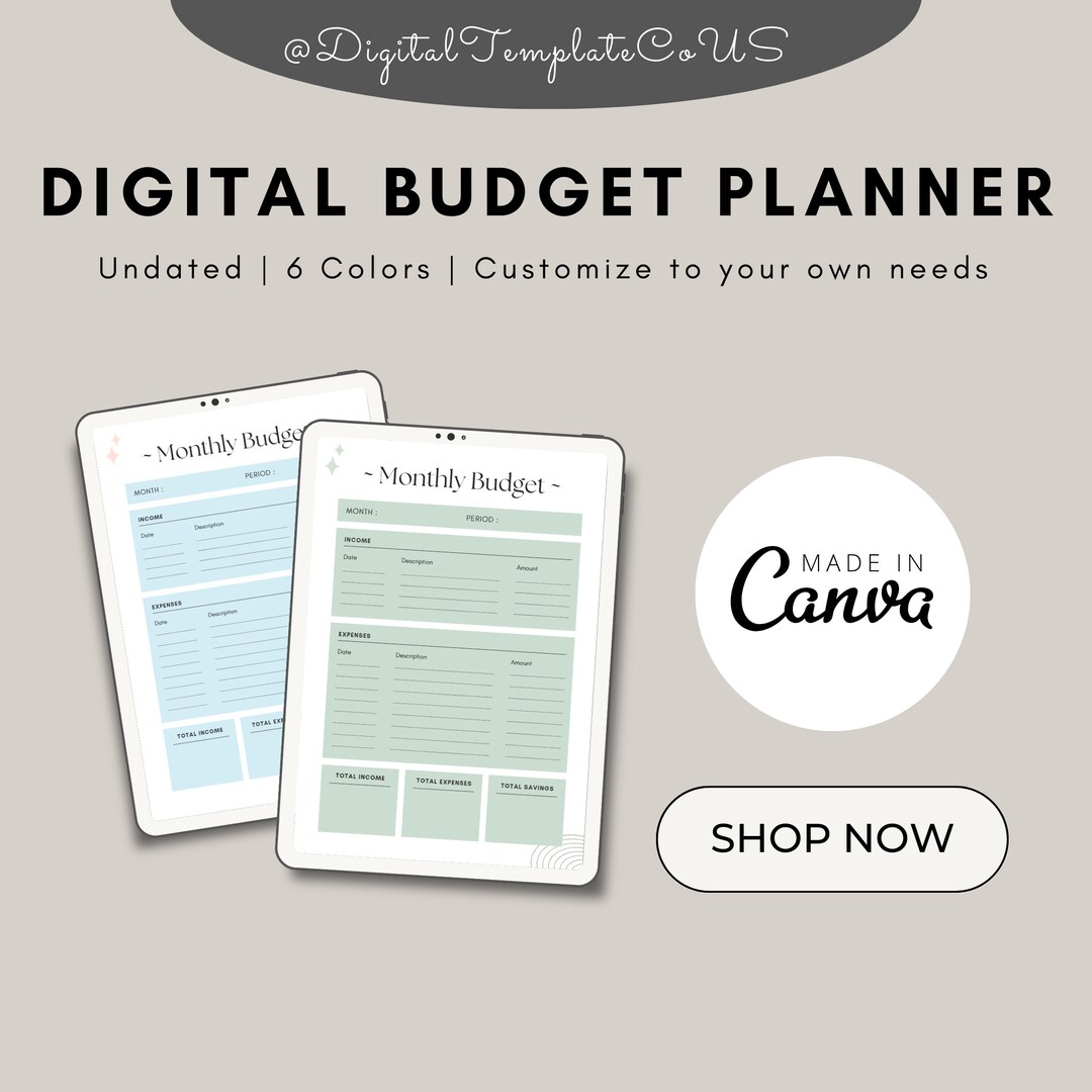 Digital Minimalist Budget Planner - Etsy