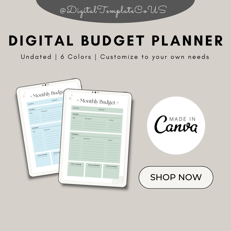 Digital Minimalist Budget Planner - Etsy