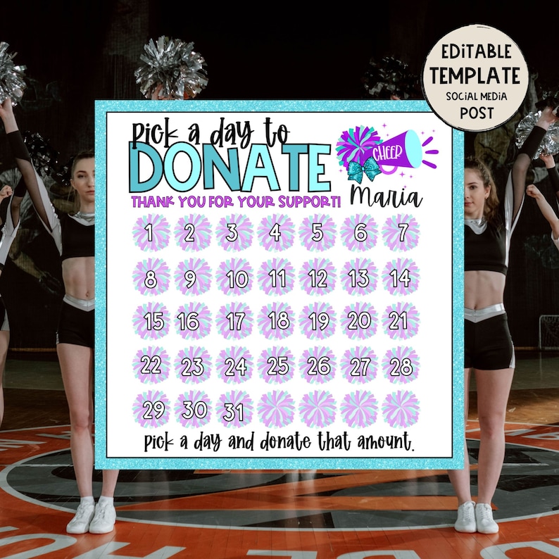Cheer Pick A Date to Donate | Cheerleading Fundraiser | Pay for Your ...
