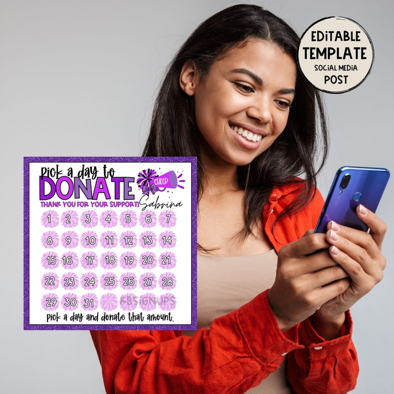 Cheerleading Pick A Date to Donate | Cheer Fundraiser | Pay for Your ...