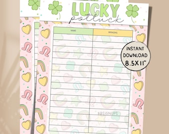 Easter PARTY POTLUCK Sign-up Sheet - Easter Class Party | Volunteer ...