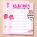 Valentines Day POTLUCK Sign-up Sheet - Kids Valentine Class Party ...