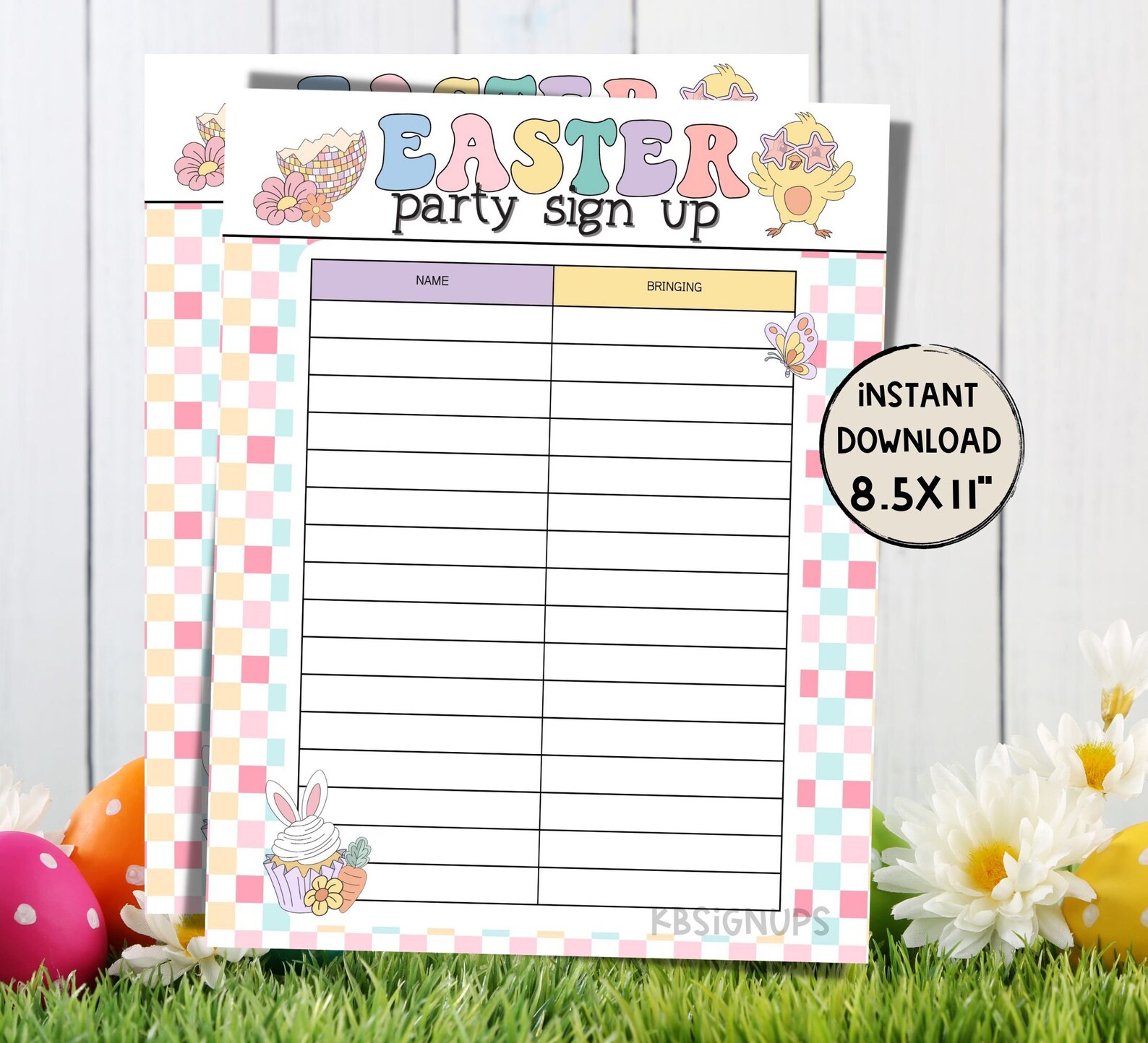 Easter PARTY POTLUCK Sign-up Sheet Easter Class Party Volunteer Sign up ...