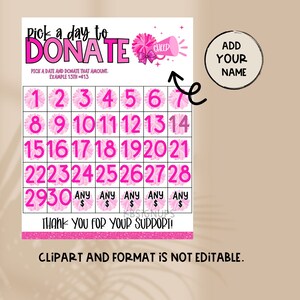 Cheer Pick A Date to Donate | Cheerleading Fundraiser | Pay for Your ...