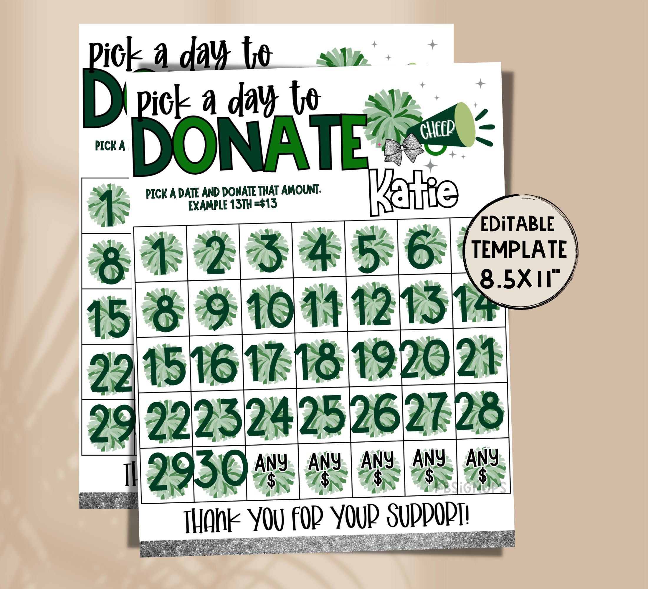 Cheer Pick A Date to Donate | Cheerleading Fundraiser | Pay for Your ...