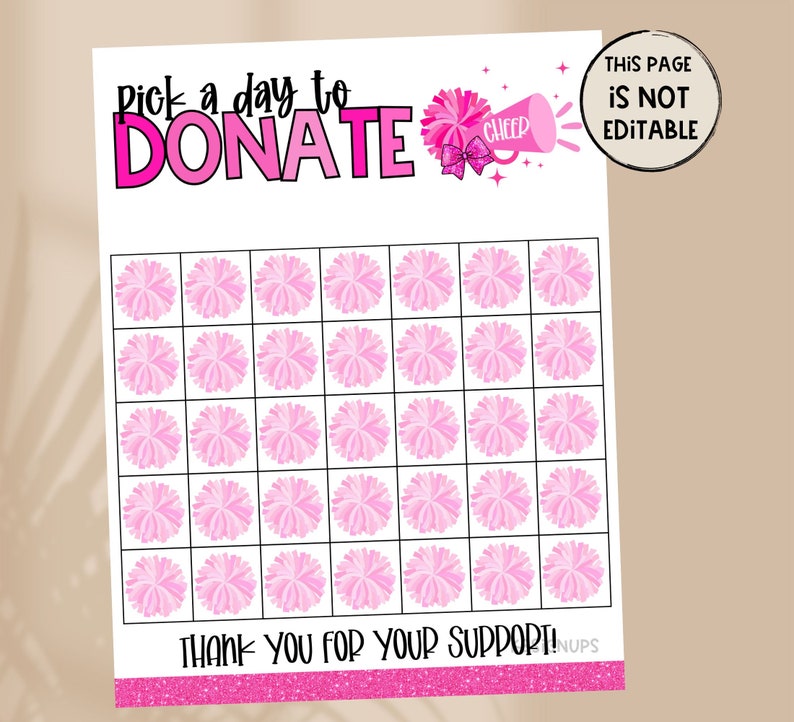 Cheer Pick A Date to Donate | Cheerleading Fundraiser | Pay for Your ...