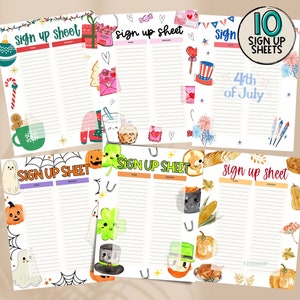 Holiday Party POTLUCK Sign-up Sheet Bundle - Christmas Potluck Sign up ...
