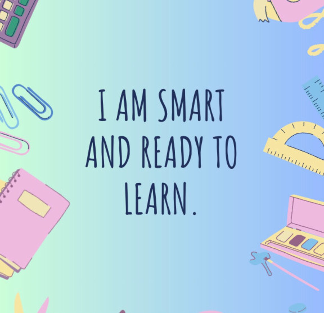 Kids Back to School Affirmation Cards - Etsy