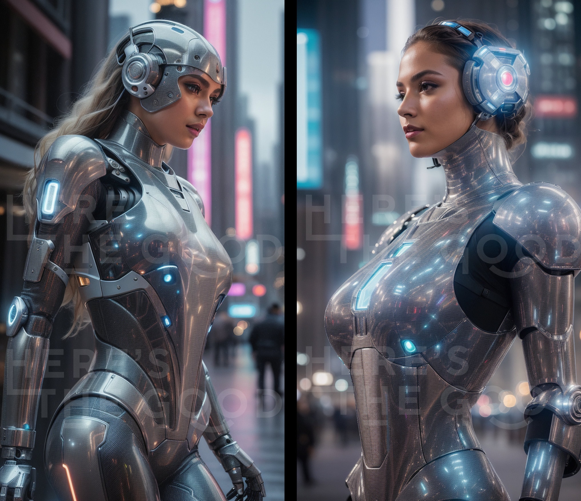 20 Cyborg Girls Digtial Images - Etsy