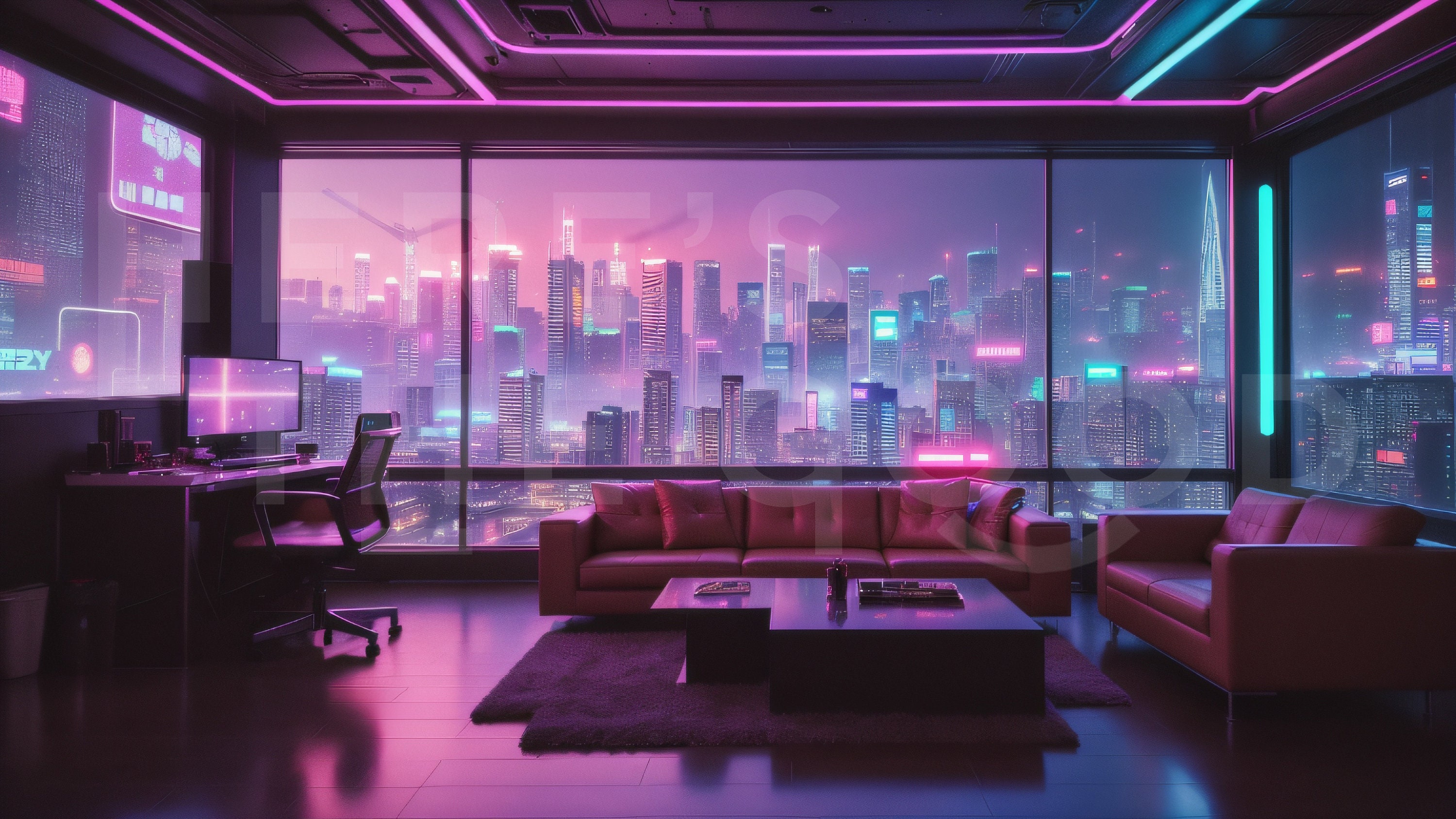 10 Cyberpunk Digital Cityscape Backdrops - Etsy