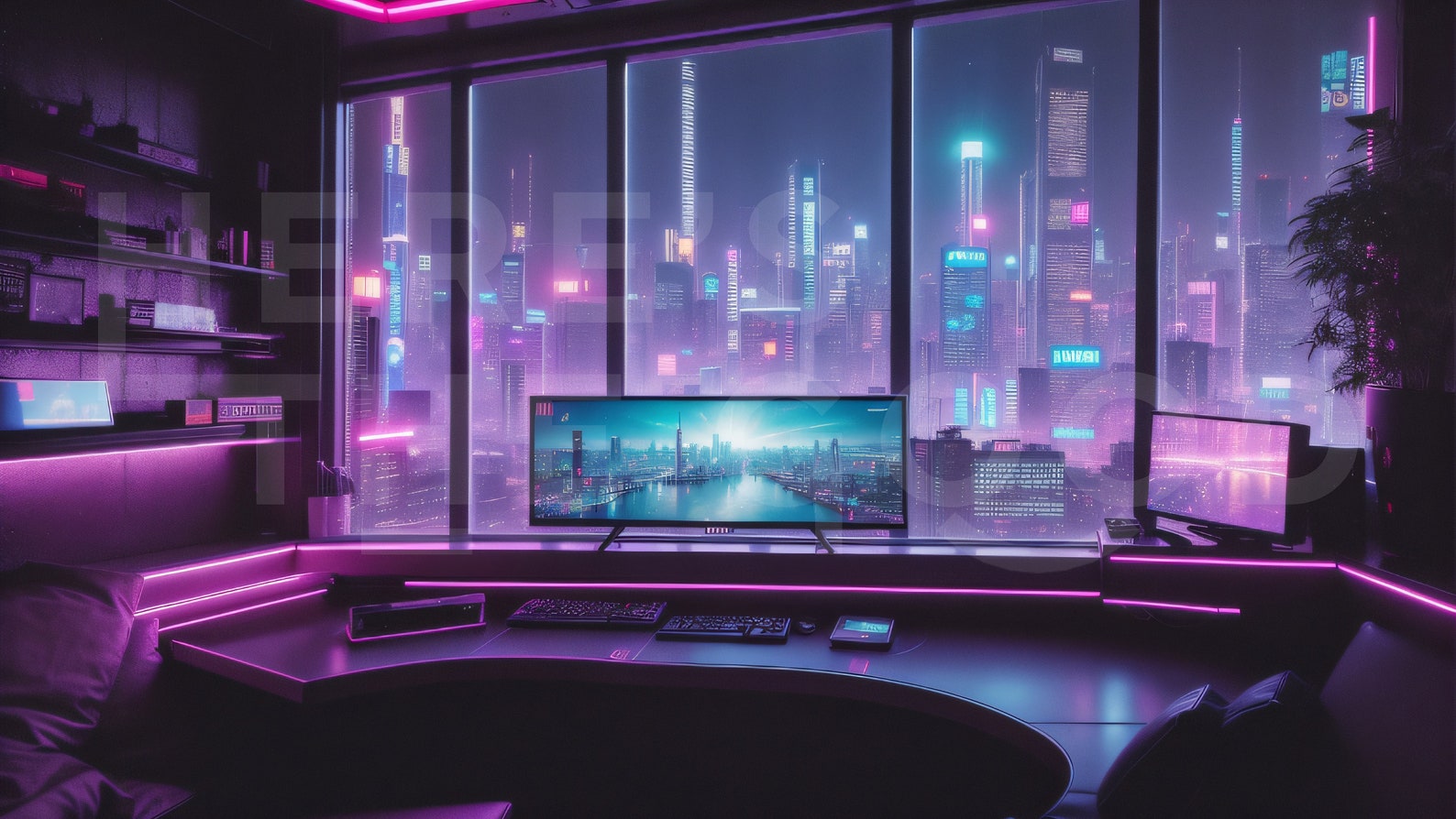 10 Cyberpunk Digital Cityscape Backdrops - Etsy