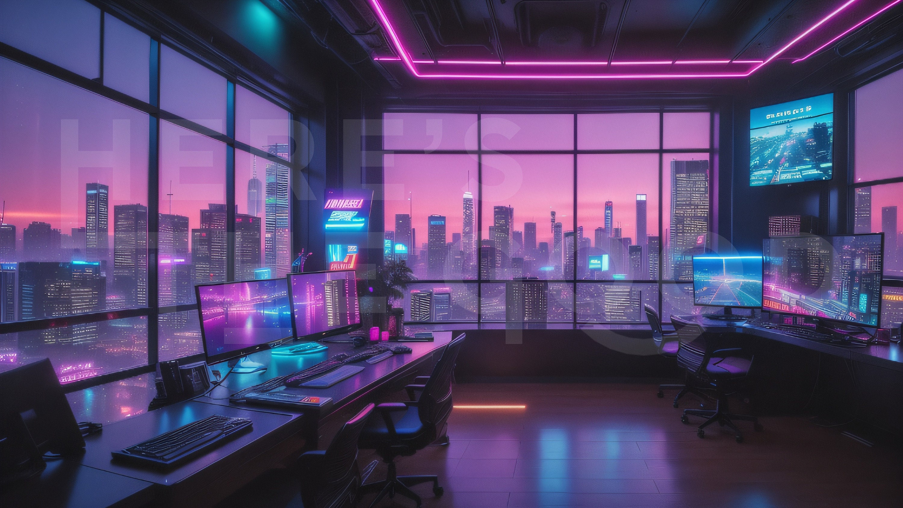 10 Cyberpunk Digital Cityscape Backdrops - Etsy