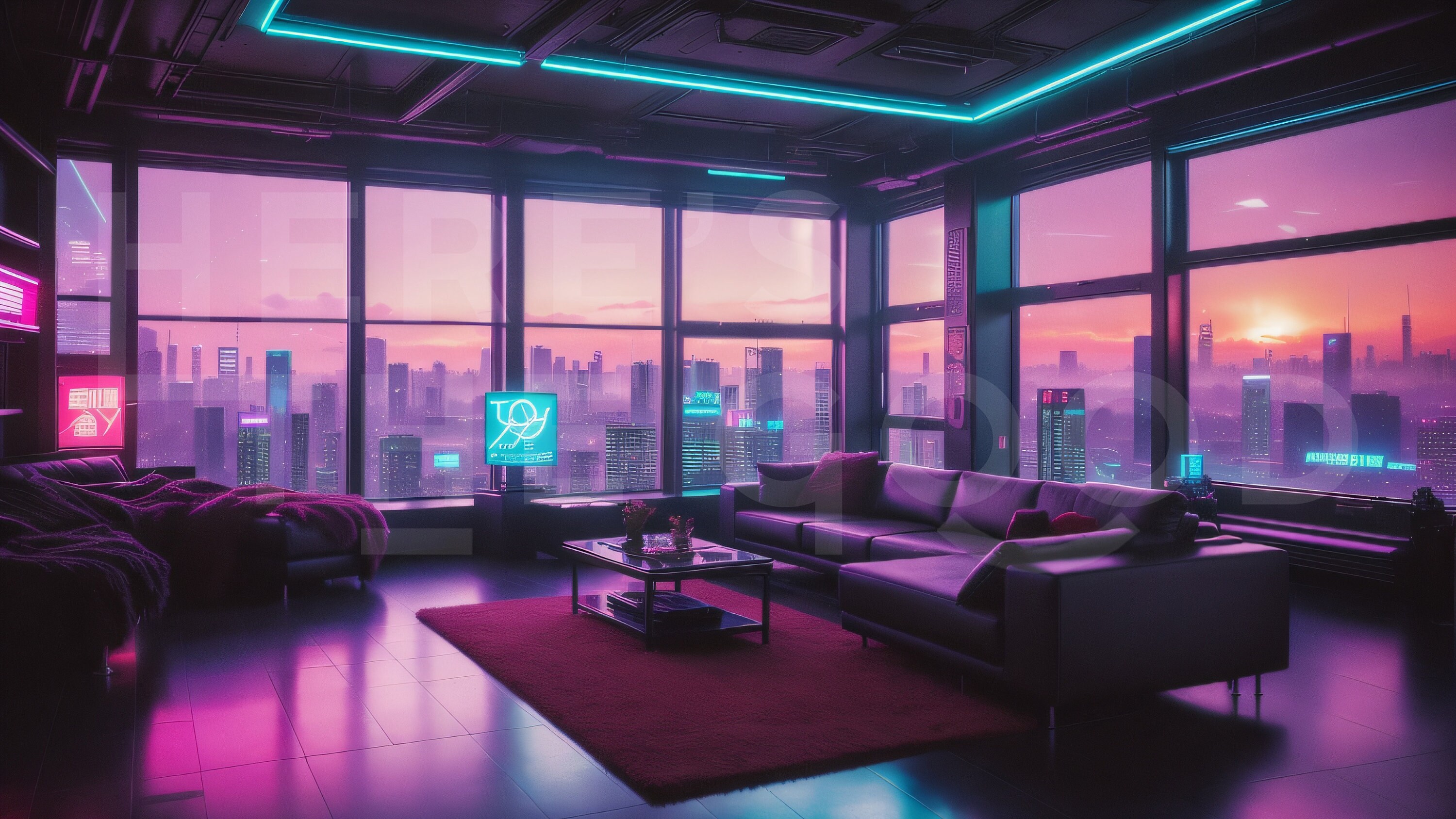 10 Cyberpunk Digital Cityscape Backdrops - Etsy