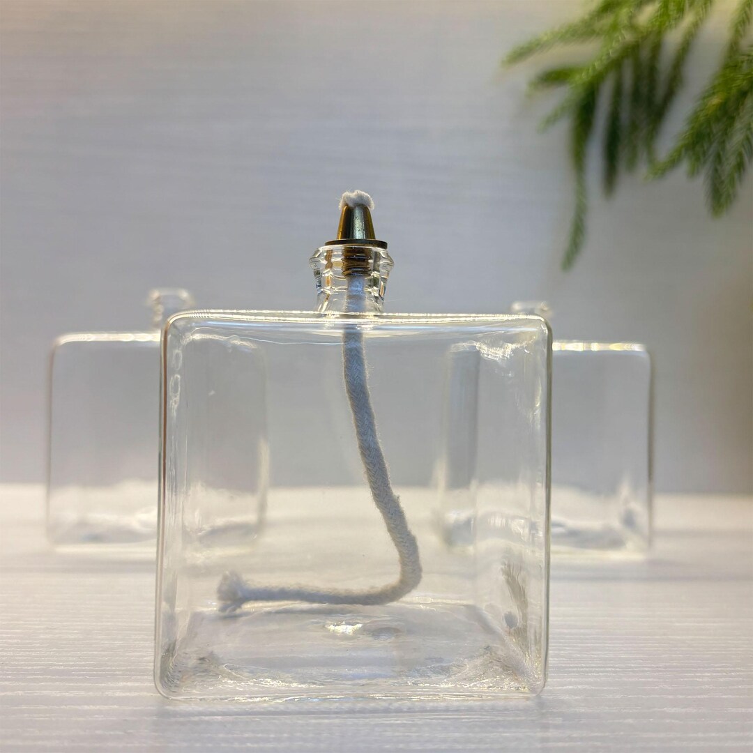 Square Glass Oil Lamp,creative Oil Lamp,desktop Decoration,candlelight ...
