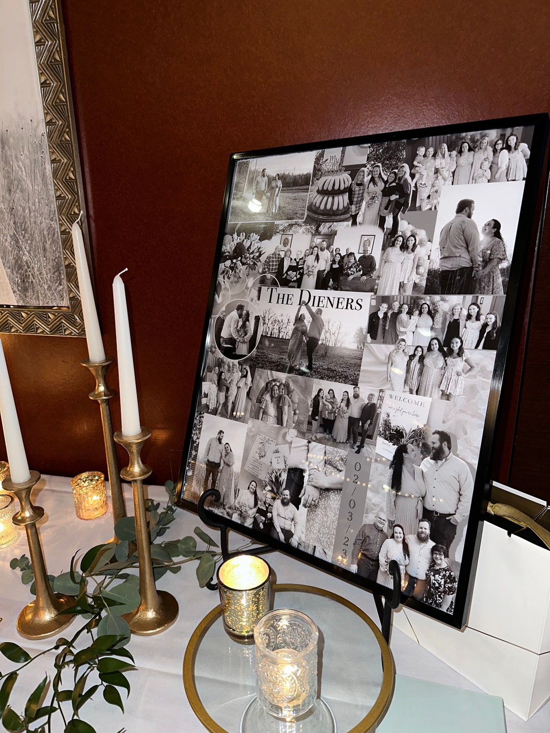 Wedding/engagement Personalized Collage - Etsy