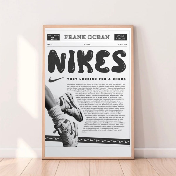 Nike Newspaper Print - Etsy