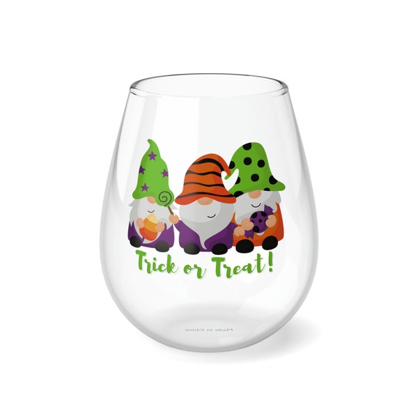 Gnome Stemless Wine Glasses Etsy