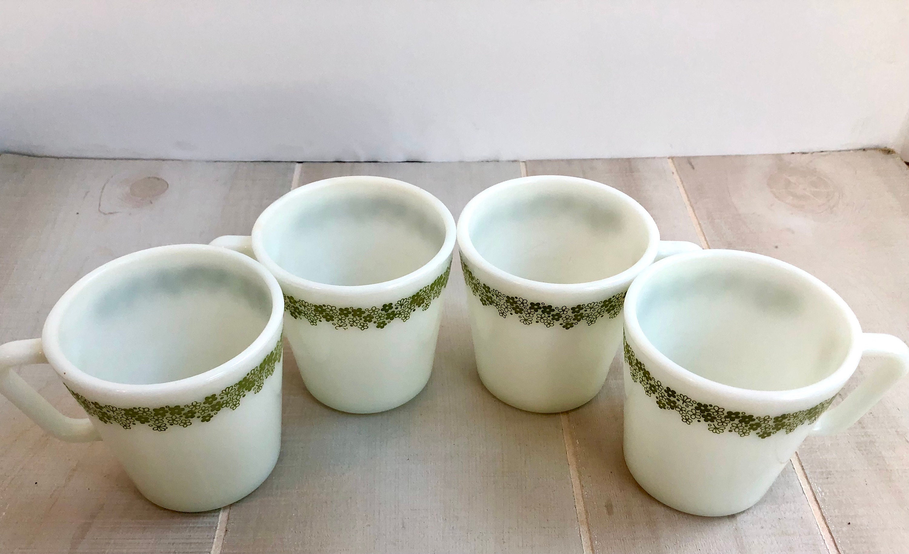 Pyrex Spring Blossom Crazy Daisy Coffee Milk Glass Mugs - Etsy