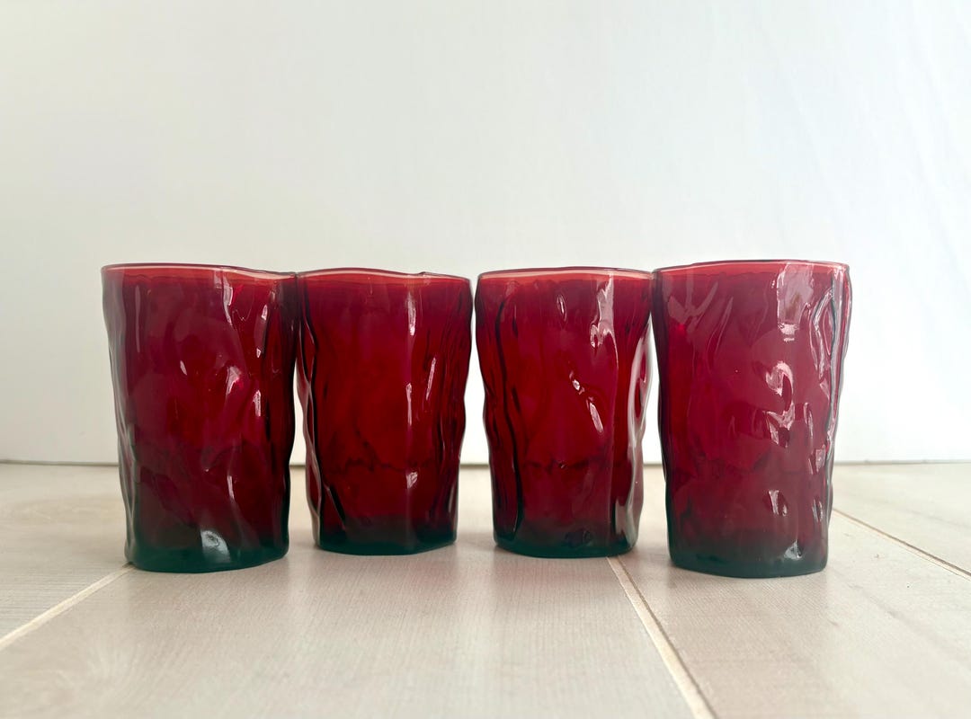 Morgantown Red Seneca Driftwood Juice Drinking Glasses MCM - Etsy
