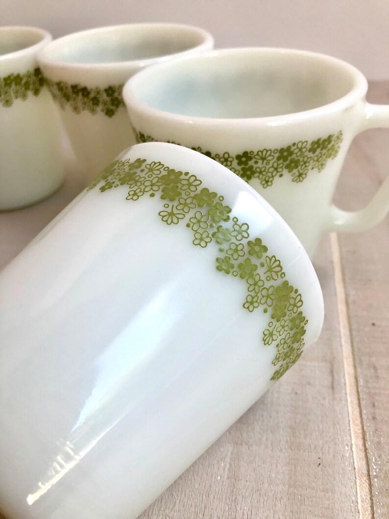 Pyrex Spring Blossom Crazy Daisy Coffee Milk Glass Mugs - Etsy