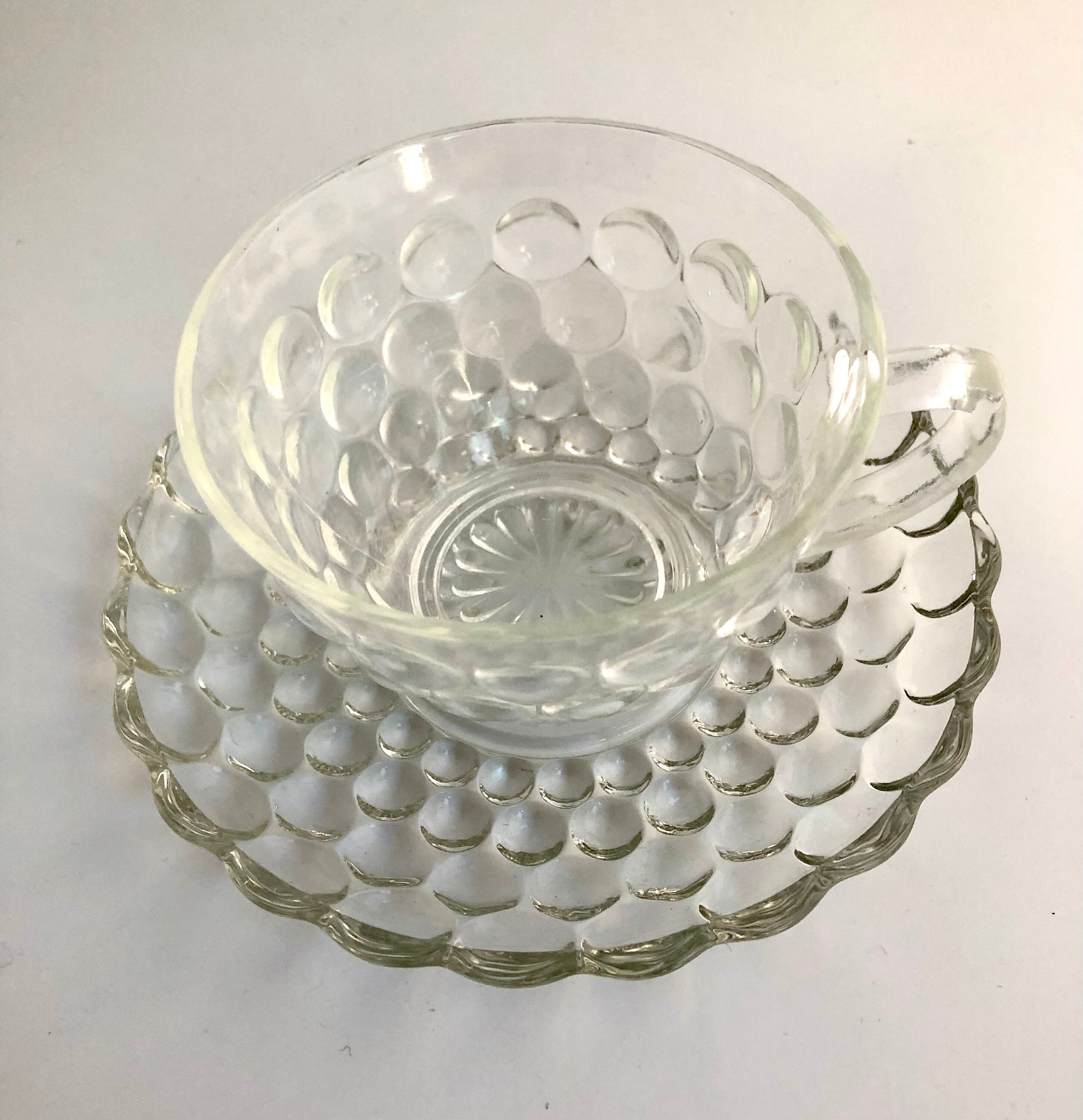 Anchor Hocking Clear Bubble Pattern Glassware Lot - Etsy