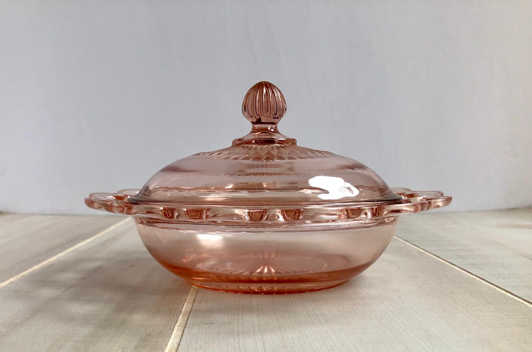Hocking Glass Old Colony “lace Edge” “open Lace” Pink Depression Glass ...