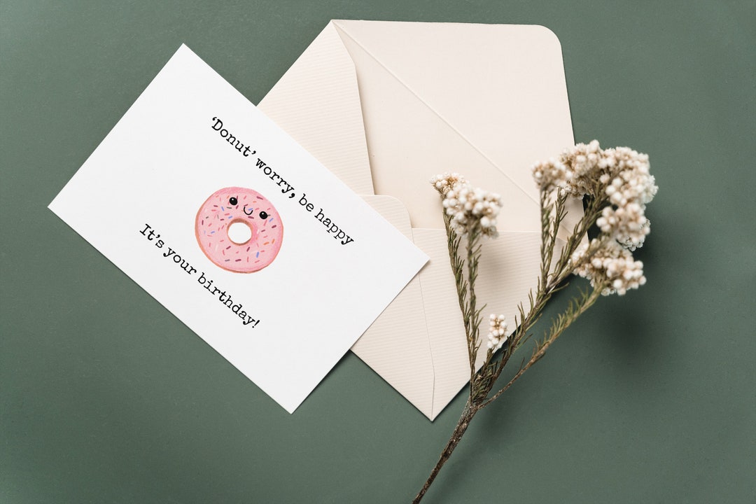 Set of 5 Printable Food-themed Punny Birthday Cards Digital - Etsy