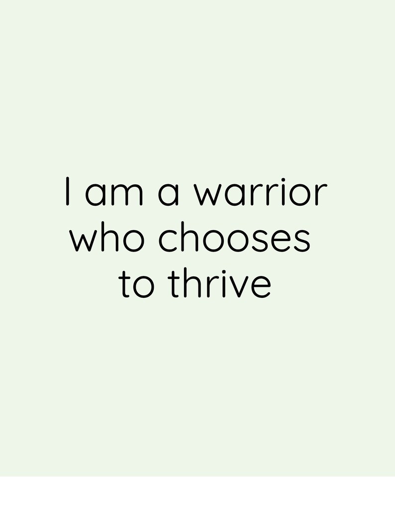 Printable Affirmation Cards for Vitality & Joy, Thoughts for Chronic ...