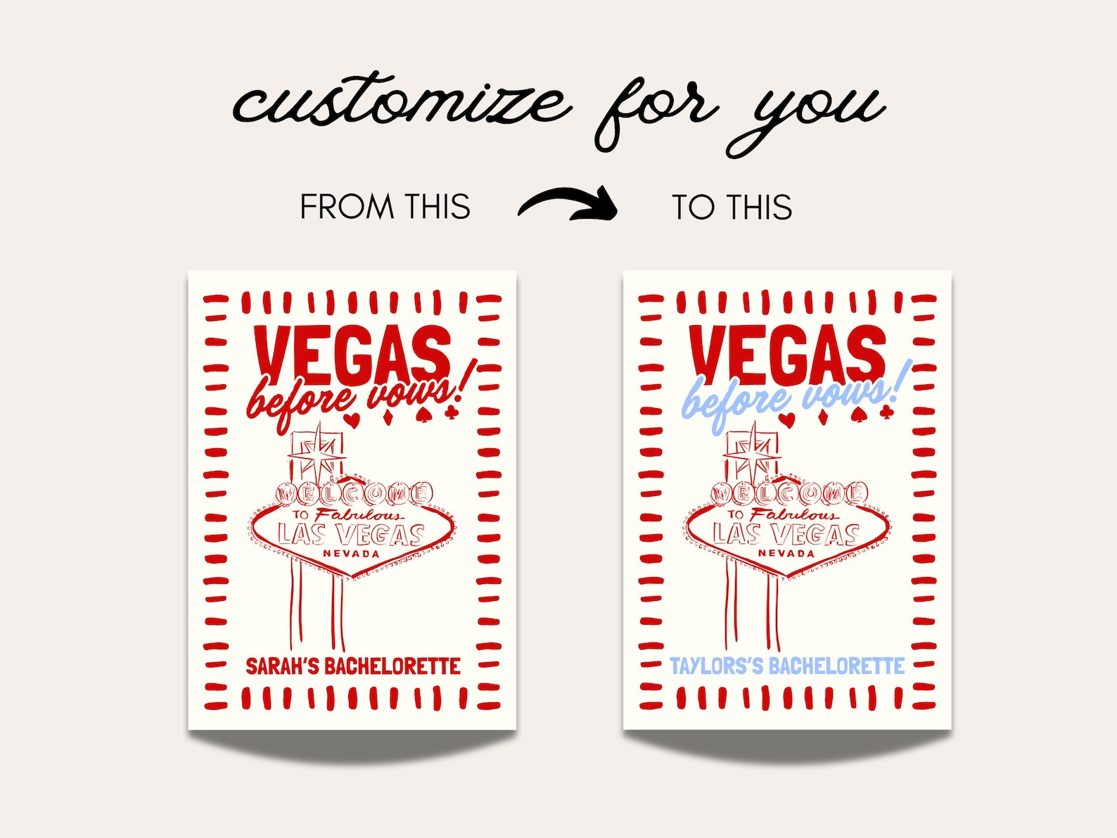 Vegas Bachelorette Itinerary Template Editable Canva Weekend Schedule ...