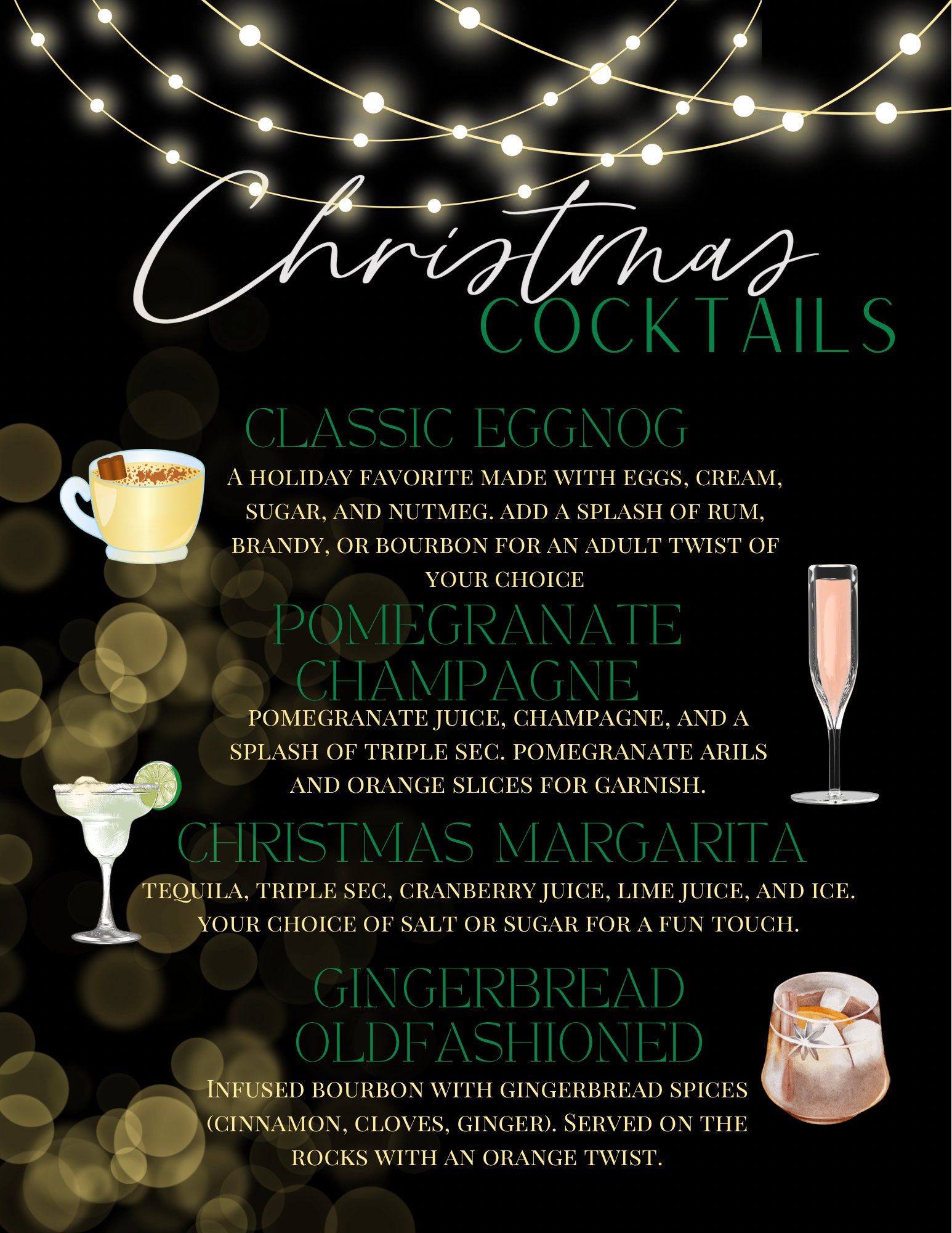 Christmas Cocktails Menu. Creative and Easy Christmas Cocktails ...