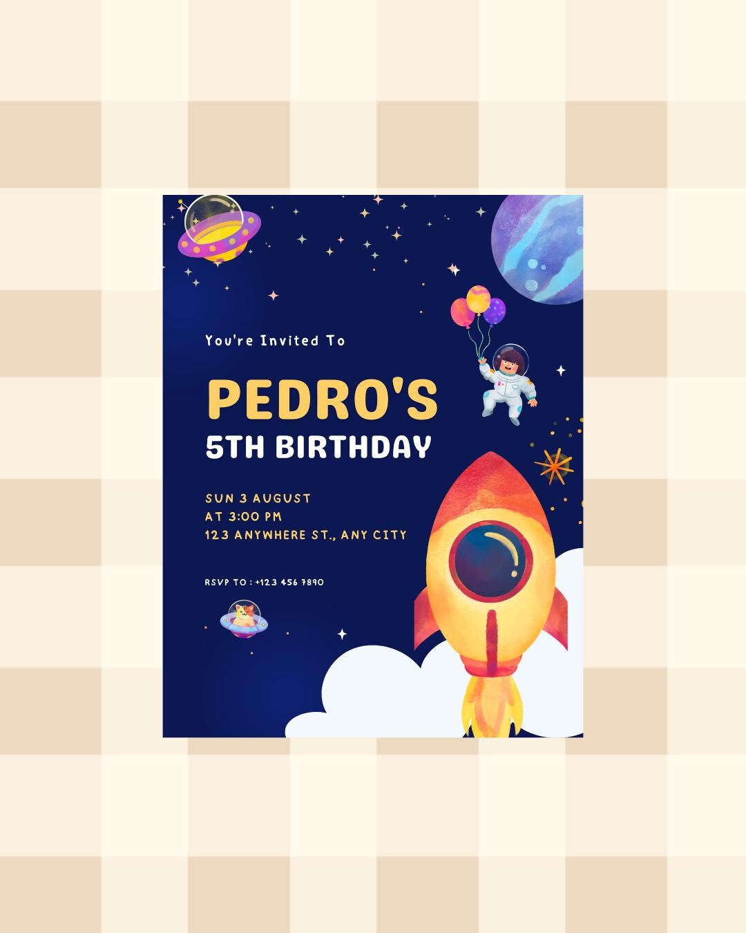 Outer Space Rocket Birthday Party Printables | Digital Download ...