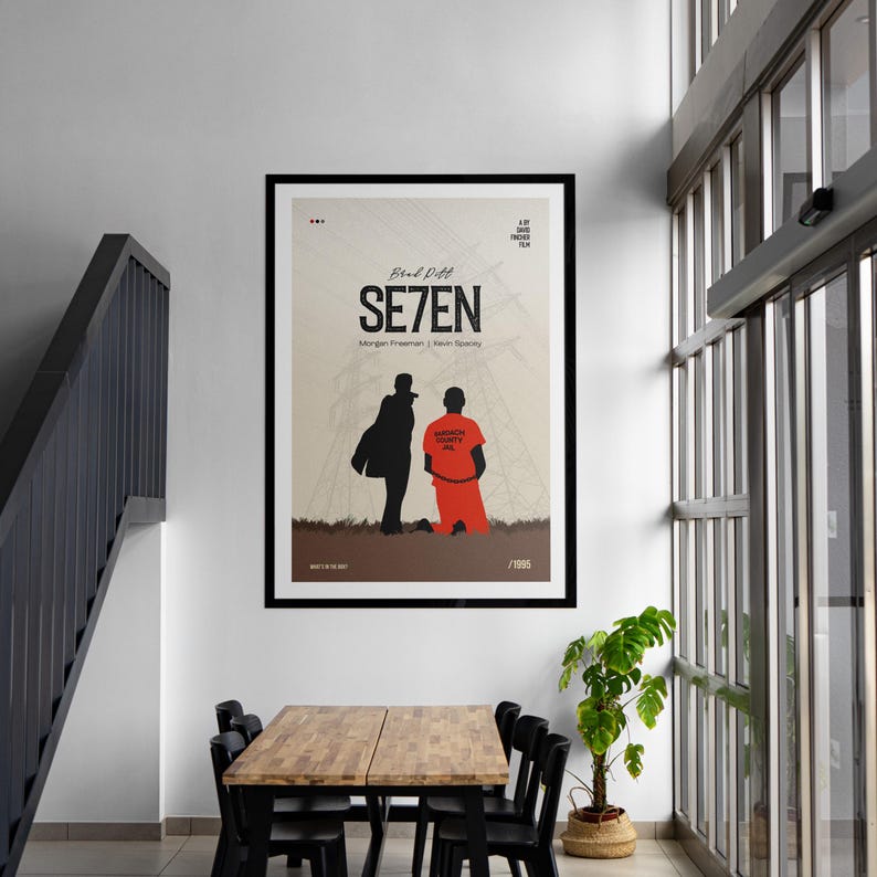 Seven Movie Poster: Minimalist David Fincher Film Art (digital Poster ...