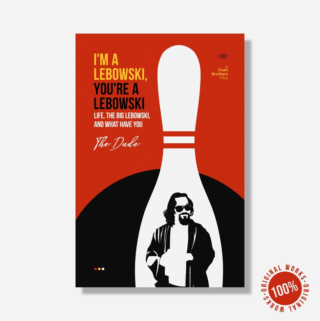 The Big Lebowski (1998) V2 Poster 40x60cm (16 X 24 Inches) Digital - Etsy