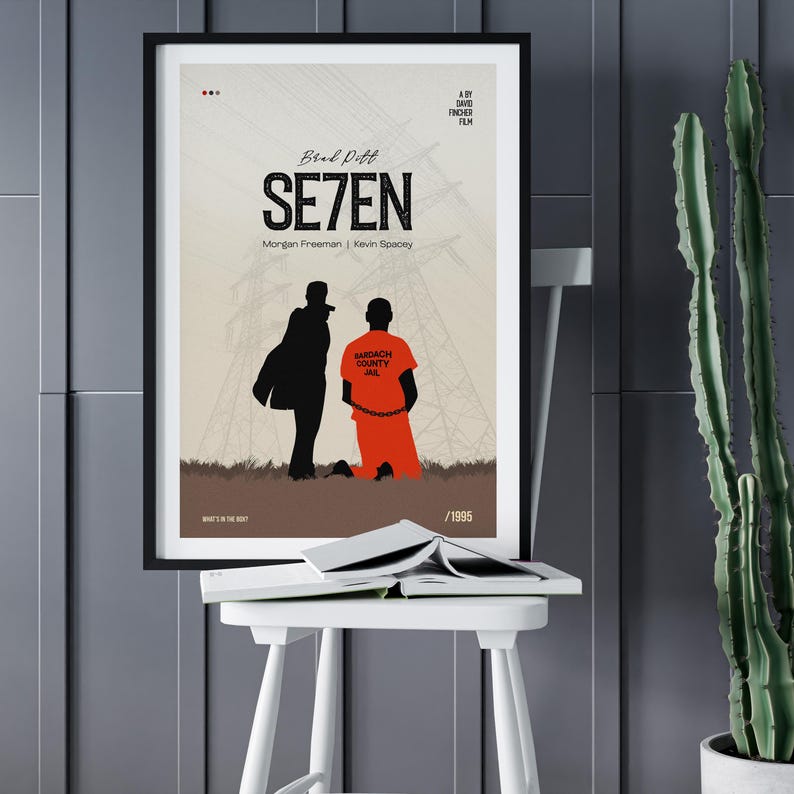 Seven Movie Poster: Minimalist David Fincher Film Art (digital Poster ...