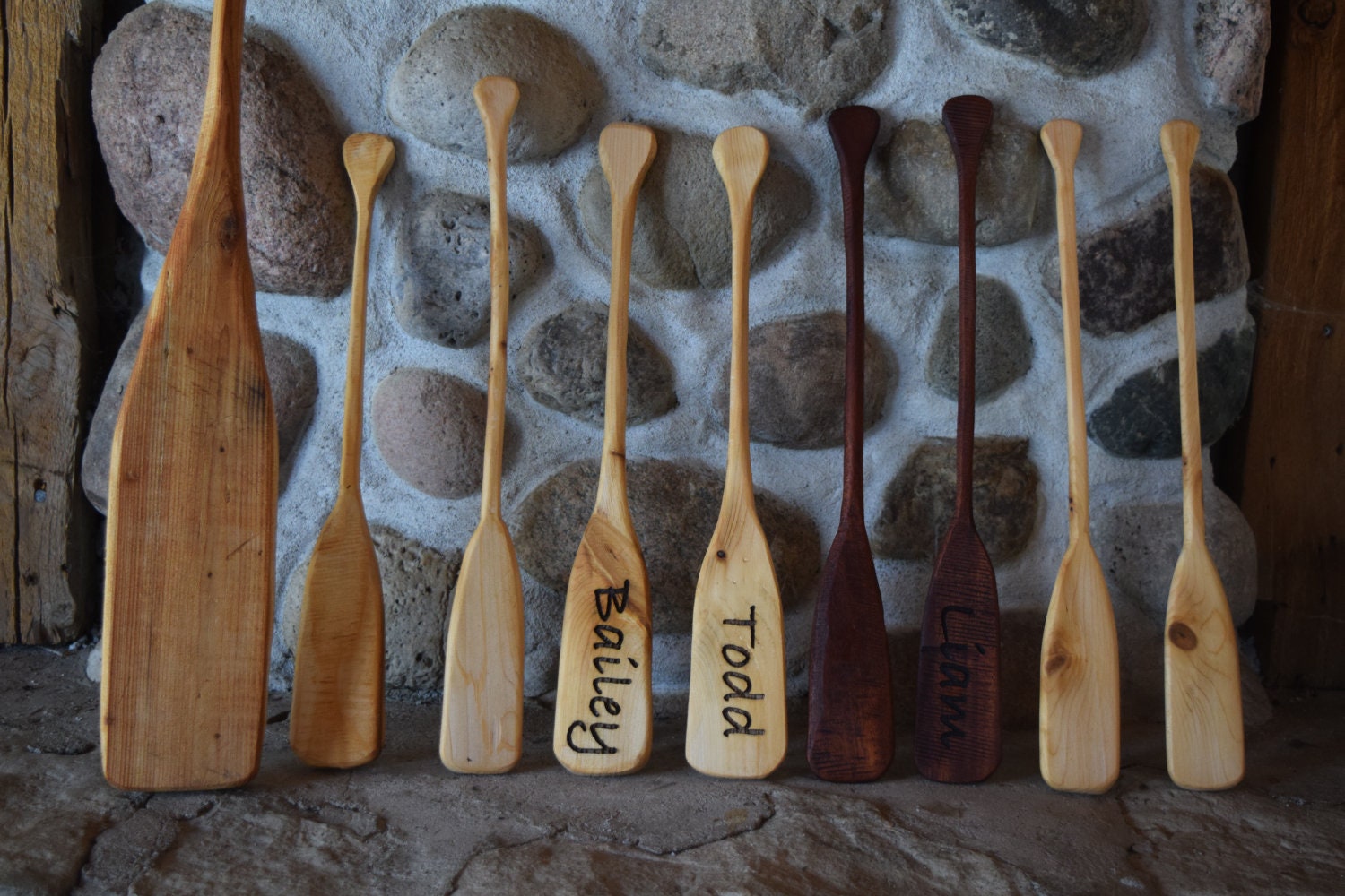 Decorative Paddle Oar Natural Solid Wood Rustic Customizable - Etsy