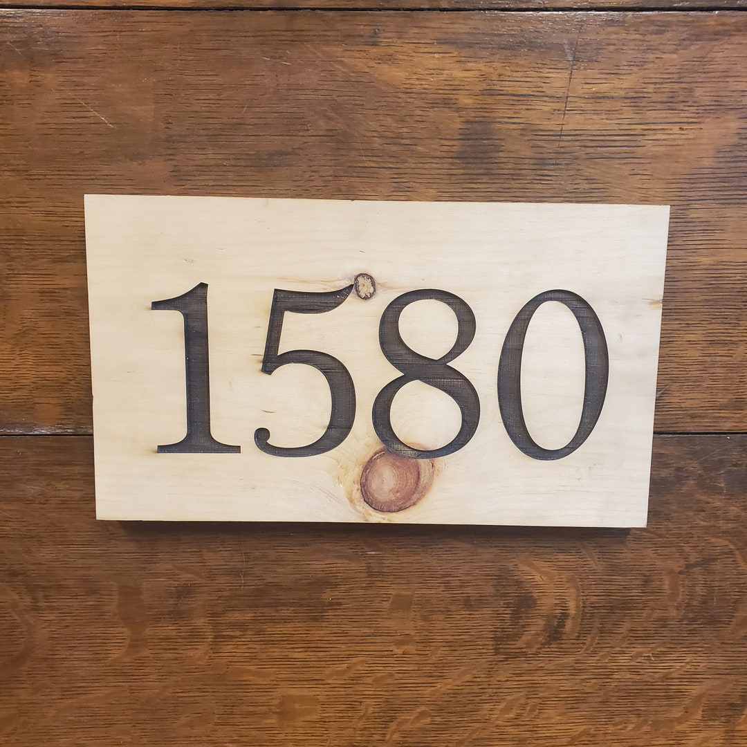 Solid Wood Home Address Sign - Customizable - Etsy