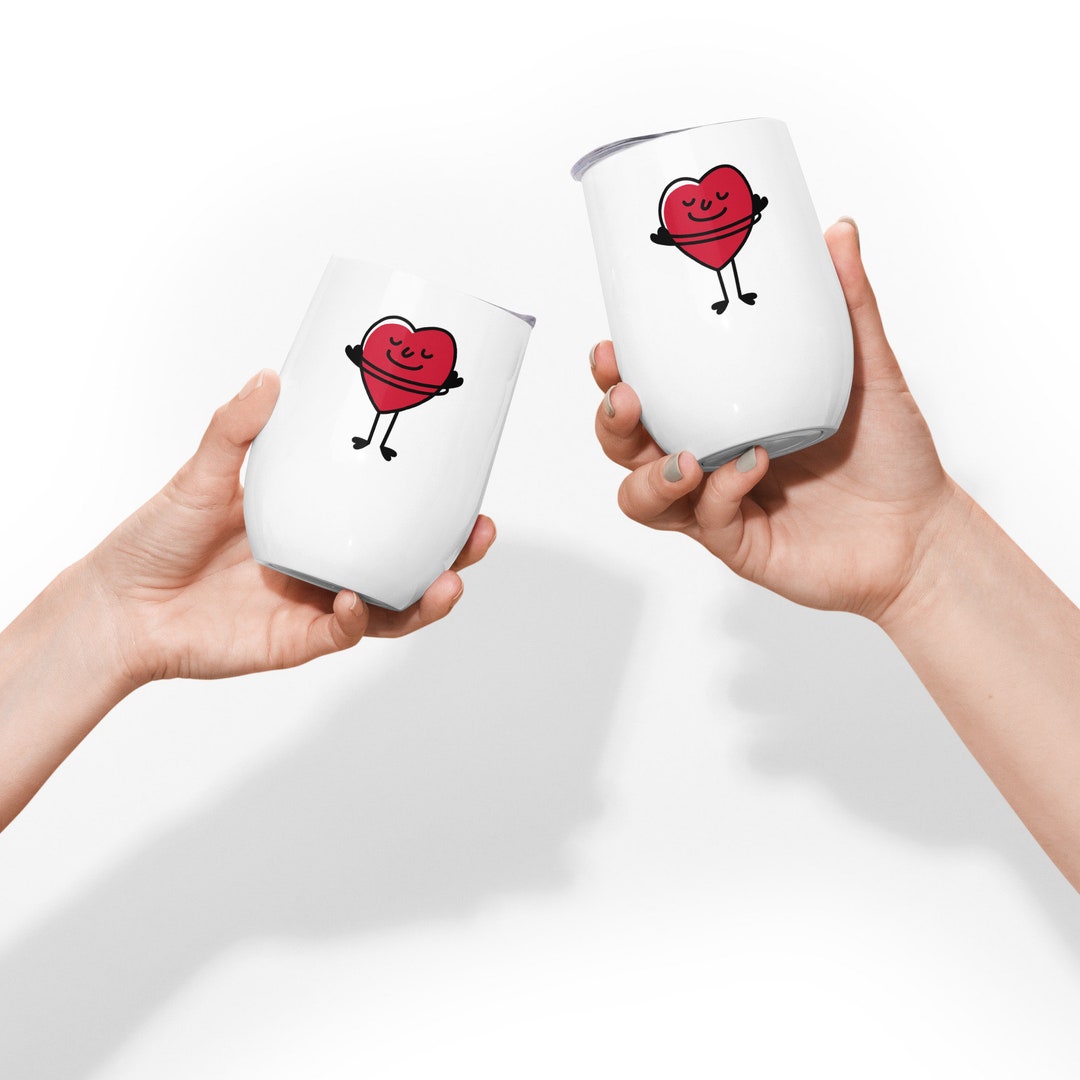 Heart Hugging Itself Wine Tumbler - Etsy
