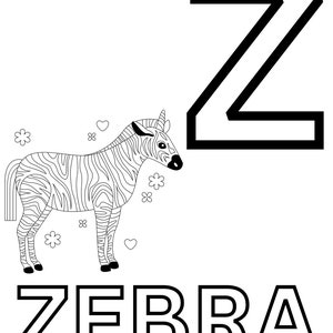 Toddler Alphabet Coloring Pages - Etsy